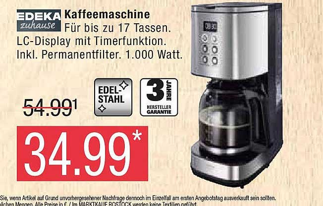 Edeka Zuhause Kaffeemaschine Angebot bei Marktkauf - 1Prospekte.de