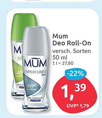 Mum Deo Roll-on Angebot bei Budni - 1Prospekte.de
