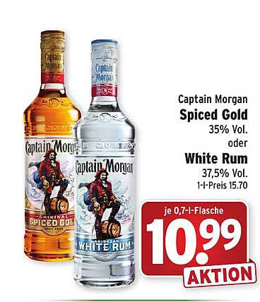 Captain Morgan Spiced Gold Oder White Rum Angebot bei Wasgau ...