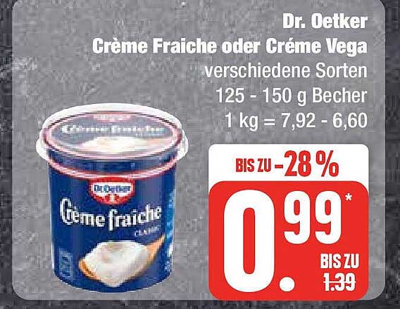 Dr Oetker Crème Fraiche Oder Créme Vega Angebot bei EDEKA - 1Prospekte.de