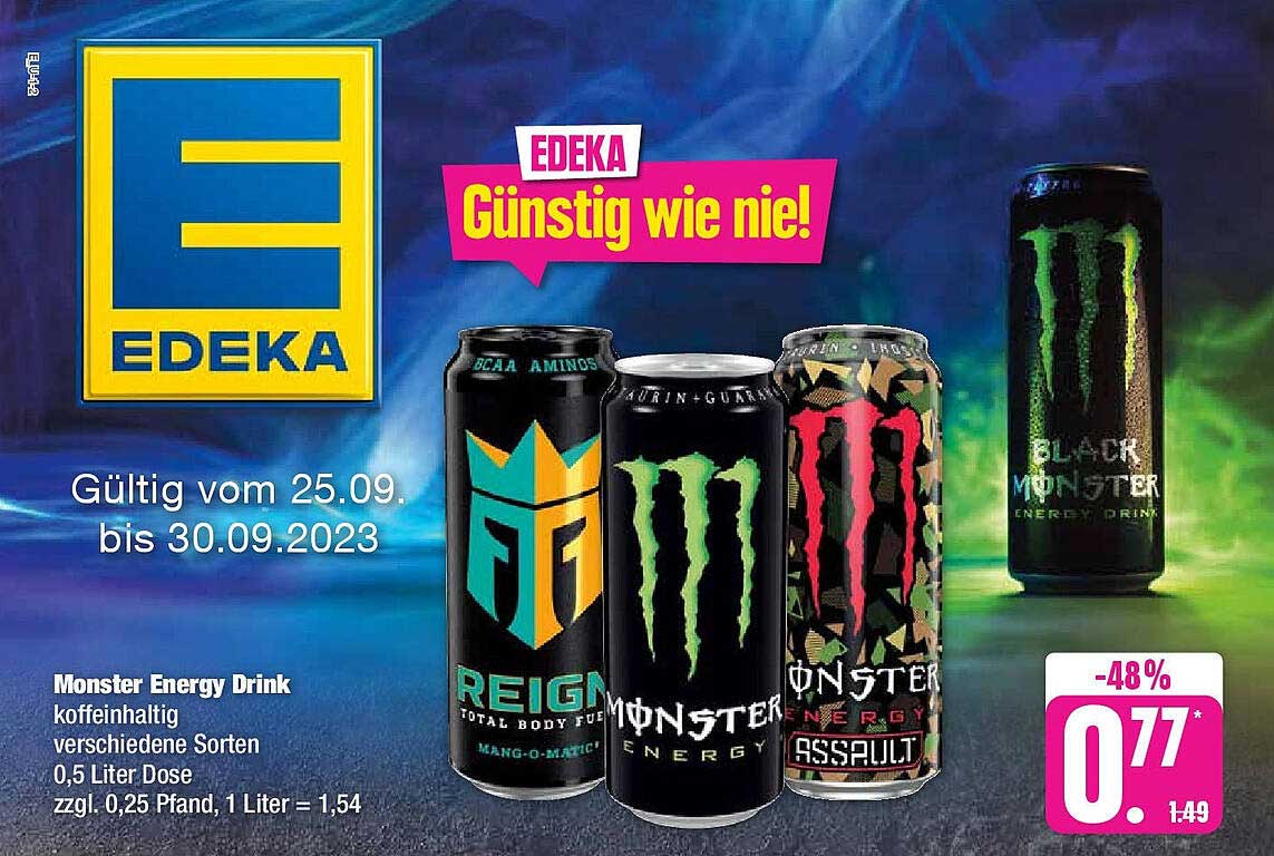 Monster Energy Drink Angebot bei EDEKA - 1Prospekte.de