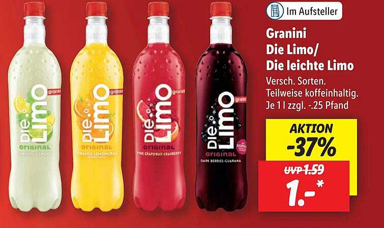 Granini Die Limo Oder Die Leichte Limo Angebot bei Lidl - 1Prospekte.de