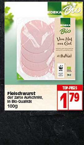 Edeka Bio Fleischwurst Angebot bei Elli Markt - 1Prospekte.de