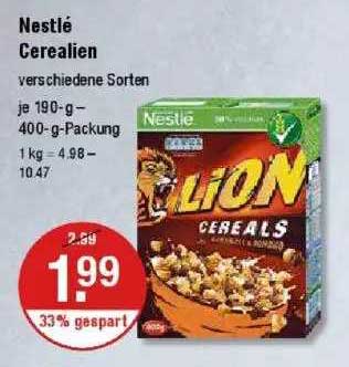 Nestlé Cerealien Verschiedene Sorten Angebot bei V Markt