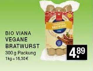 Bio Viana Vegane Bratwurst Angebot bei Edeka Zurheide - 1Prospekte.de