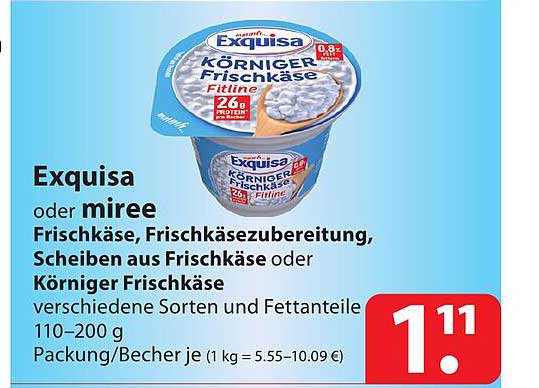 Exquisa Oder Miree Frischkase, Frischkäsezubereitung, Scheiben Aus ...