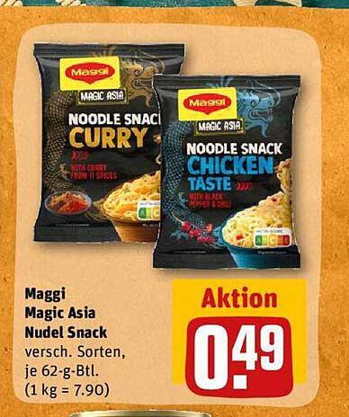 Maggi Magic Asia Nudel Snack Angebot bei REWE Kaufpark - 1Prospekte.de