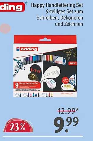 Edding Happy Handlettering Set Angebot bei ROSSMANN - 1Prospekte.de