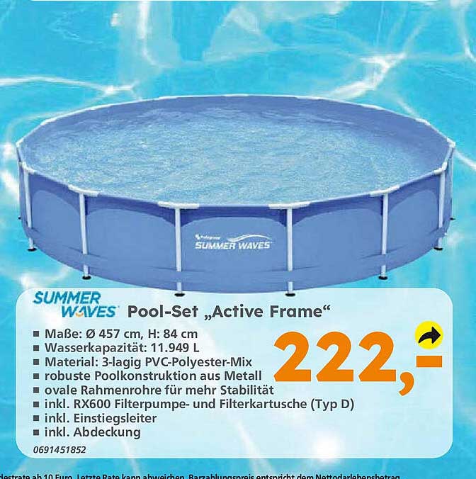 Summer Waves Pool-set Active Frame Angebot bei Globus Baumarkt ...