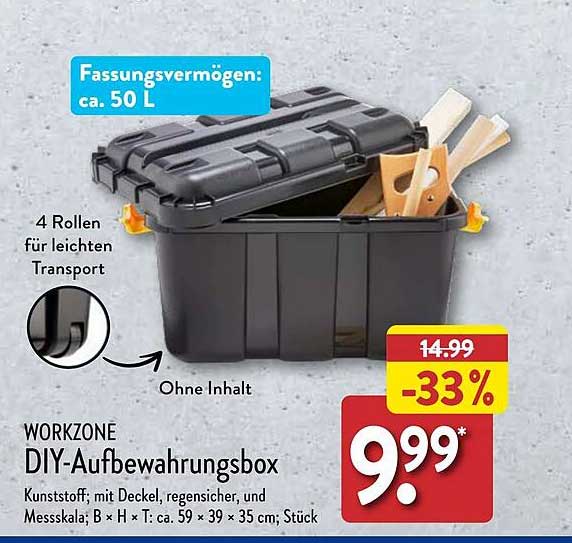 Workzone Diy-aufbewahrungsbox Angebot bei ALDI Nord - 1Prospekte.de