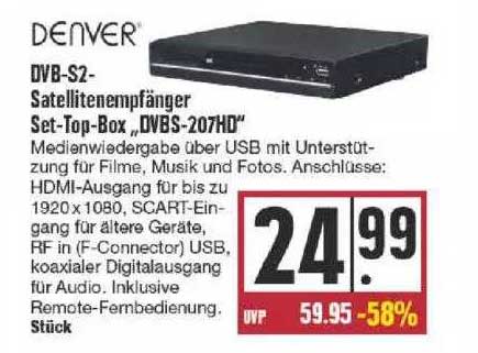 Denver Dvb-s2-satellitenempfänger Set-top-box „dvbs-207hd“ Angebot bei ...