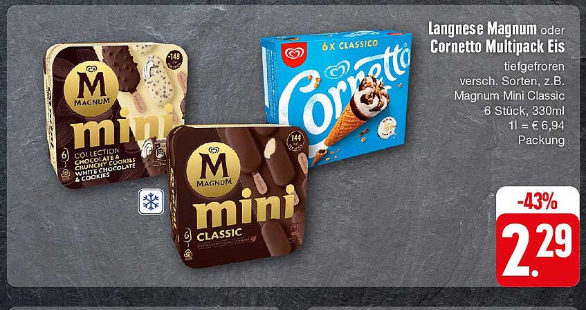 Langnese Magnum Oder Cornetto Multipack Eis Angebot bei EDEKA ...