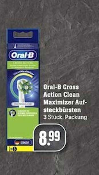 Oral-b Cross Action Clean Maximizer Aufsteckbürsten Angebot bei Scheck-in-Center - 1Prospekte.de