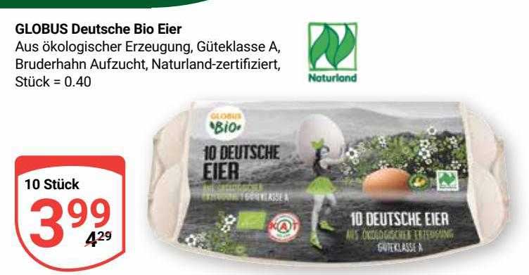 Deutsche Bio Eier Angebot bei Globus