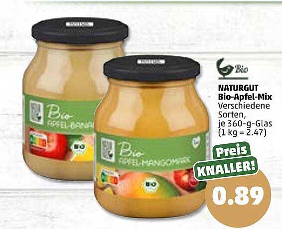 Naturgut Bio-apfel-mix Angebot bei Penny