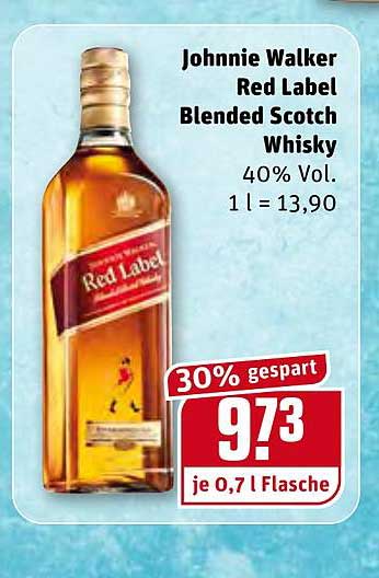Johnnie Walker Red Label Blended Scotch Whisky Angebot bei REWE ...