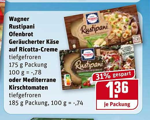 Wagner Rustipani Ofenbrot Geräucherter Käse Auf Ricotta Creme Oder ...