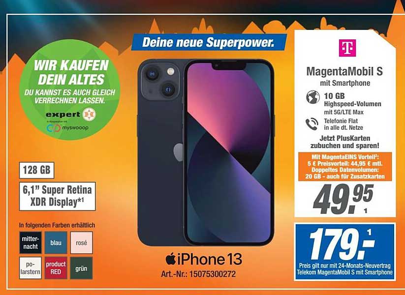 Apple Iphone 13 Mit Magentamobil S Angebot bei Expert Technomarkt