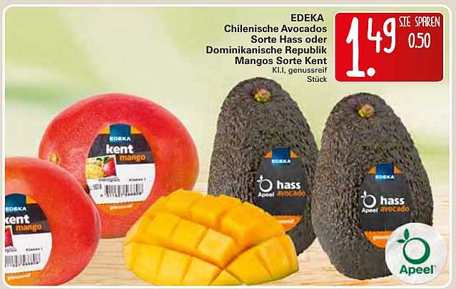 Edeka Avocados Sorte Hass Oder Mango Sorte Kent Angebot bei Wez ...