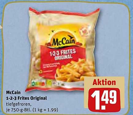 McCain 1-2-3 Frites Original Angebot bei REWE - 1Prospekte.de