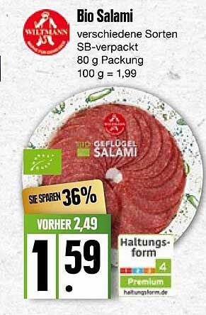 Bio Salami Angebot bei EDEKA