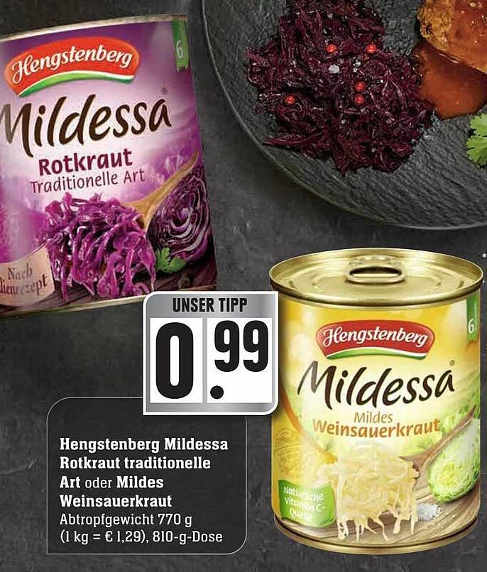 Hengstenberg Mildessa Rotkraut Traditioinelle Art Oder Mildes ...