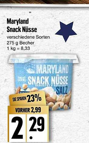Maryland Snack Nüsse Angebot bei EDEKA - 1Prospekte.de