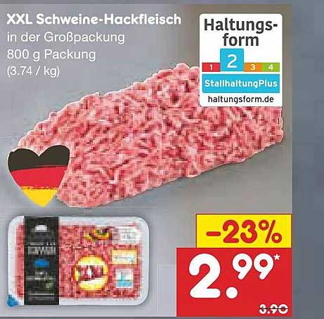 Xxl Schweine-hackfleisch Angebot bei Netto Marken-Discount - 1Prospekte.de