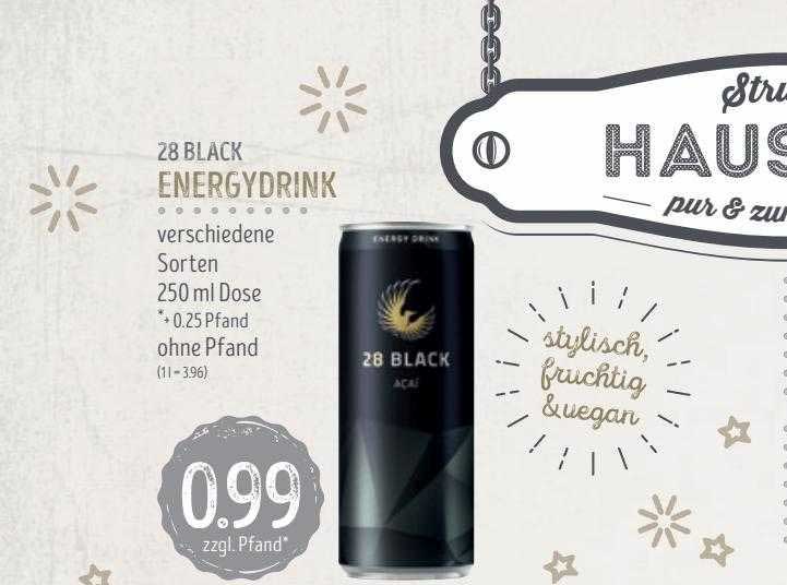 28 Black Energy Drink Angebot bei Edeka Struve