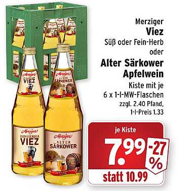 Merziger Viez Oder Alter Särkower Apfelwein Angebot bei Wasgau ...