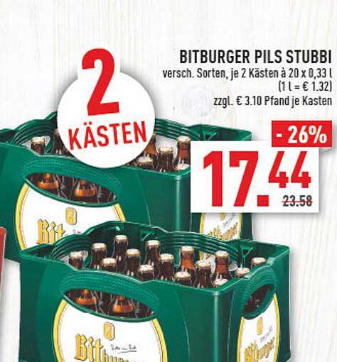 Bitburger Pils Stubbi Angebot bei Marktkauf - 1Prospekte.de