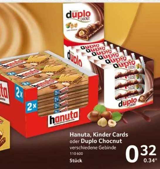 Hanuta, Kinder Cards Oder Duplo Chocnut Angebot bei Selgros - 1Prospekte.de