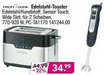 Profi Cook Edelstahl-toaster Angebot bei Möbel Boss - 1Prospekte.de