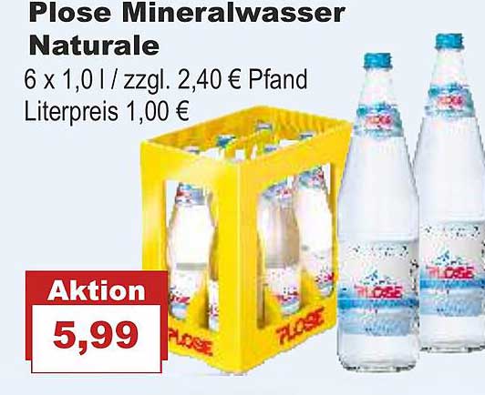 Plose Mineralwasser Naturale Angebot bei Bilgro - 1Prospekte.de