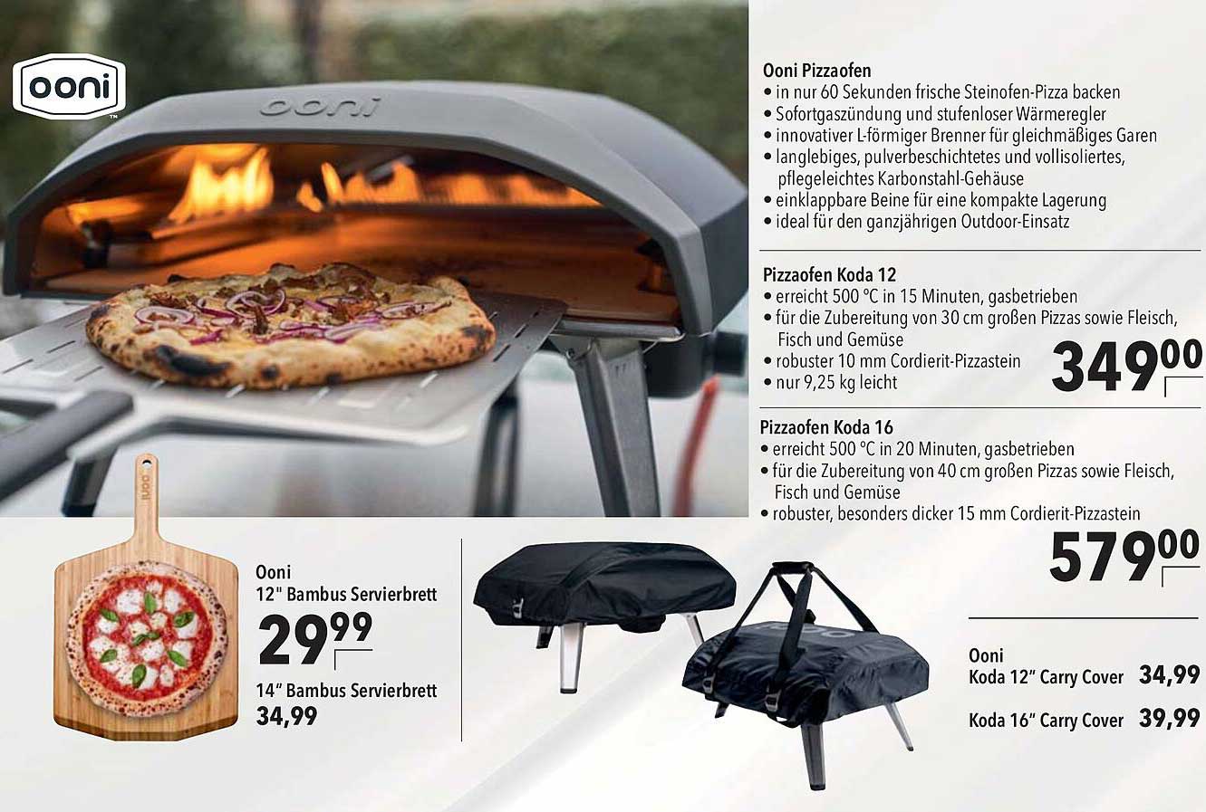 Ooni Pizzaofen Pizzaofen Koda 12 Pizzaofen 16 Ooni 12" Bambus Servierbrett Angebot bei CITTI ...