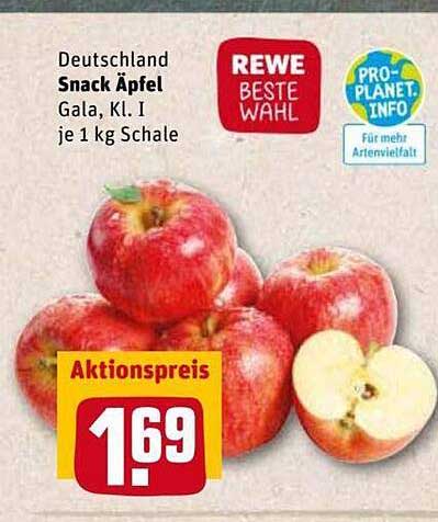 Deutschland Snack äpfel Angebot bei REWE Kaufpark