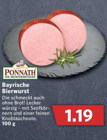 Ponnath Bayrische Bierwurst Angebot bei Combi Markt - 1Prospekte.de