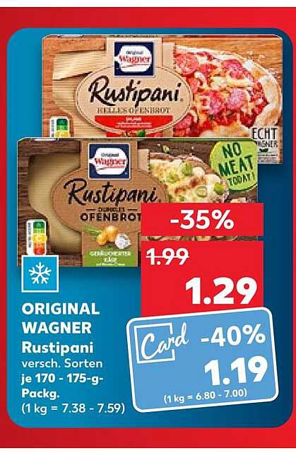 Original Wagner Rustipani Angebot bei Kaufland