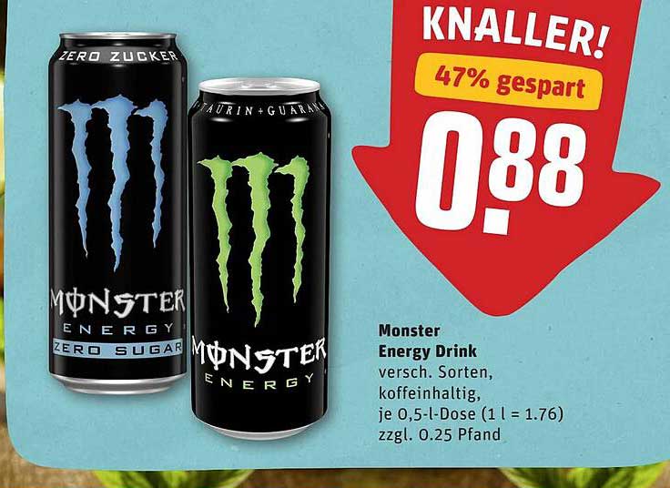 Monster Energy Drink Angebot bei REWE - 1Prospekte.de