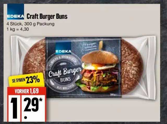 Edeka Craft Burger Buns Angebot bei EDEKA - 1Prospekte.de