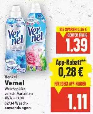 Henkel Vernel Angebot bei E Center - 1Prospekte.de