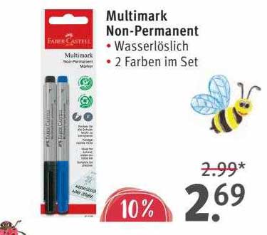 Faber-castell Multimark Non-permanent Angebot bei ROSSMANN - 1Prospekte.de