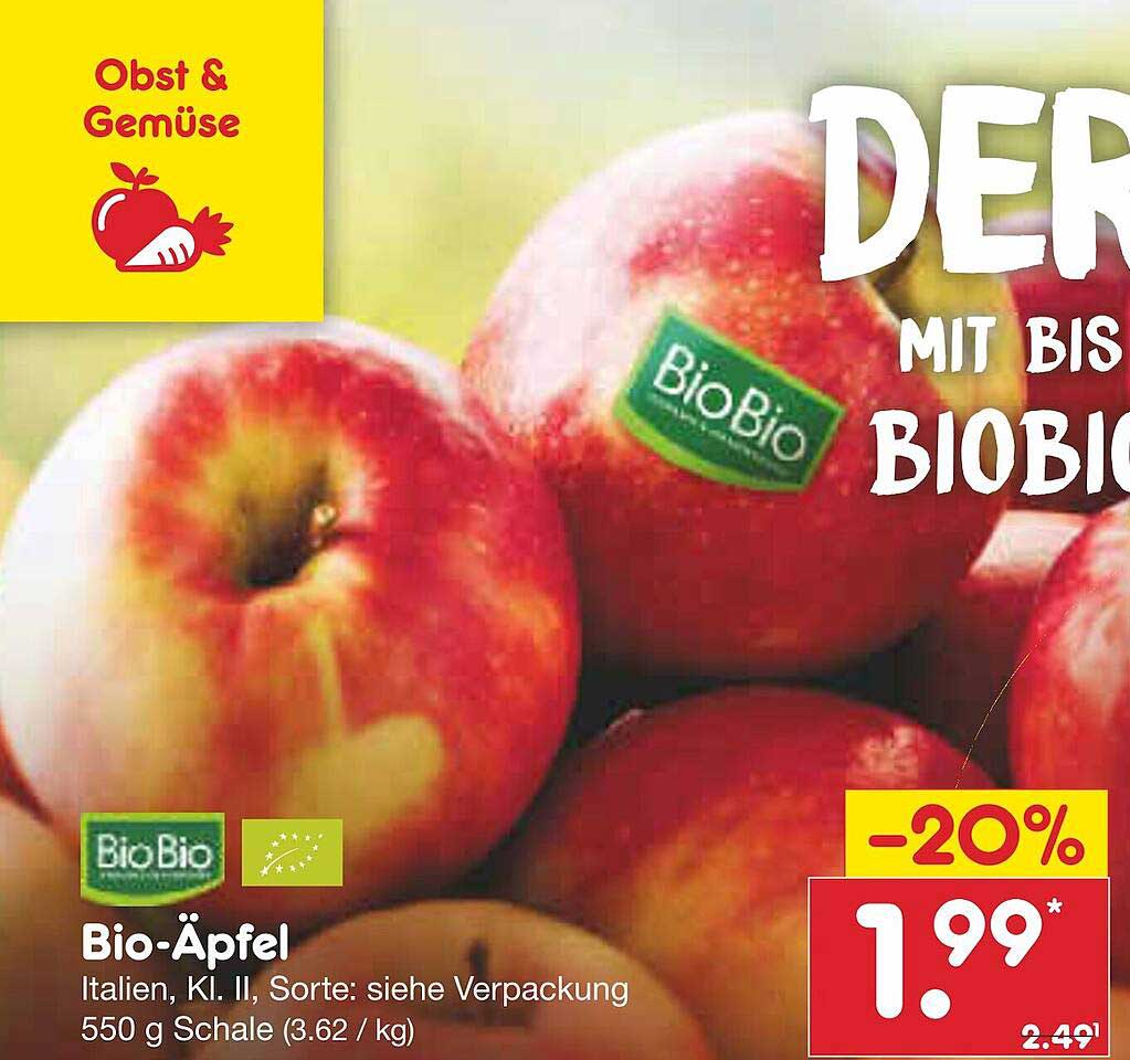 Biobio Bio-äpfel Angebot bei Netto Marken-Discount - 1Prospekte.de