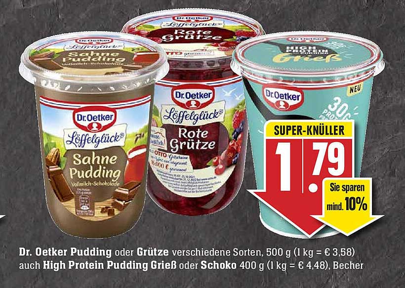 Dr Oetker Pudding Oder Grütze Auch High Protein Pudding Grieß Oder ...