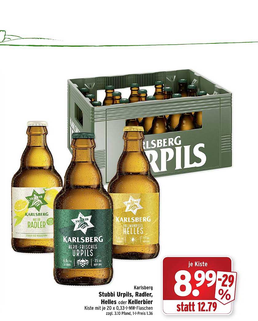 Karlsberg Urpils Stubbi Oder Natur Radler Angebot bei Globus