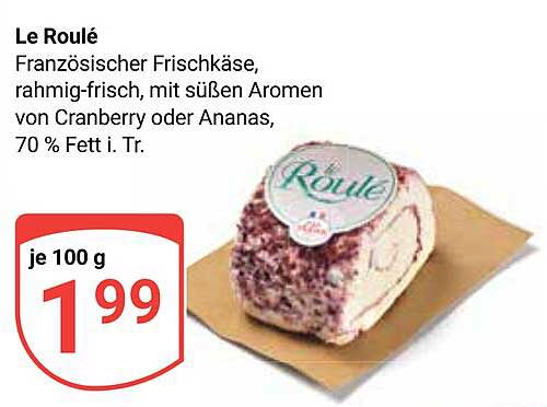Le Roulé Französischer Frischkäse Angebot bei Globus - 1Prospekte.de