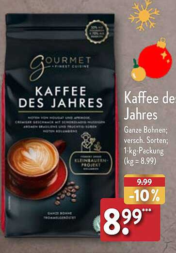 Gourmet Kaffee Des Jahres Angebot bei ALDI Nord - 1Prospekte.de
