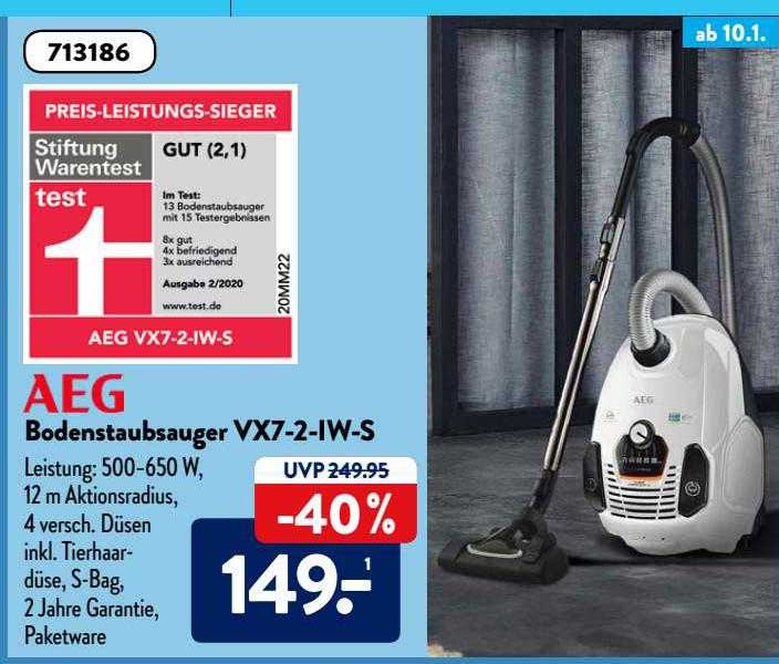 Aeg Bodenstaubsauger Vx7-2-iw-s Angebot bei ALDI SÜD - 1Prospekte.de