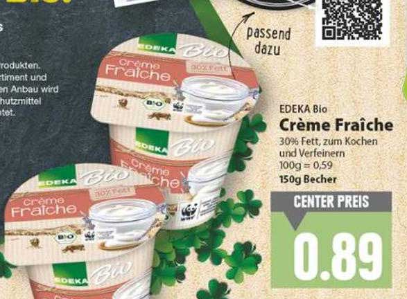 Edeka Bio Creme Fraiche Angebot bei E Center - 1Prospekte.de