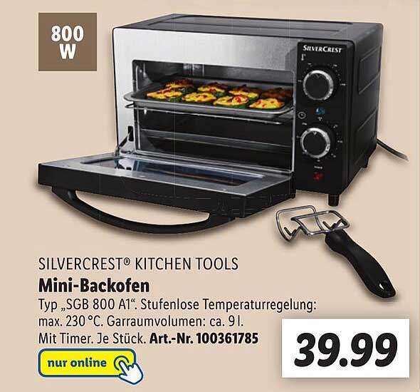 Silvercrest Kitchen Tools Mini-backofen Typ „sgb 800 A1“ Angebot bei ...